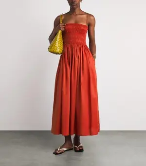 Matteau Organic Cotton Shirred Maxi Dress