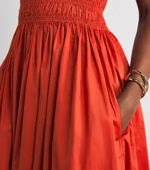 Matteau Organic Cotton Shirred Maxi Dress