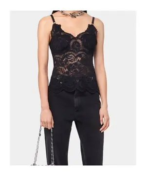 Rabanne Lace V-neck Tank Top