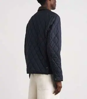 Polo Ralph Lauren Quilted Jacket With Corduroy Collar - Navy