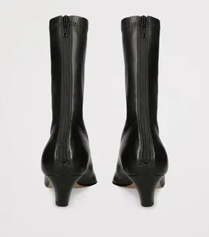 Khaite Arizona Leather Ankle Boots