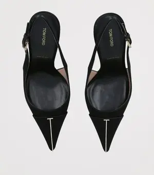 TOM FORD Satin Slingback Pumps 105