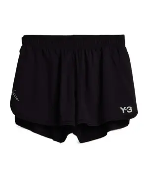 Y3 Logo Embellished Elasticated Shorts