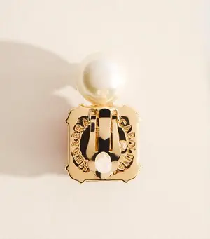 Carolina Herrera Faux Pearl And Crystal Clip-on Drop Earrings