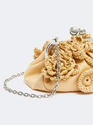 Max Mara Small Comune Floral-embellished Shoulder Bag