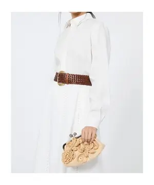 Max Mara Small Comune Floral-embellished Shoulder Bag
