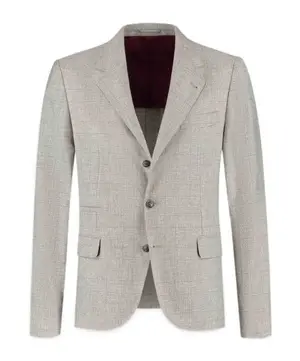 Brunello Cucinelli Single Breasted Tailored Blazer - Gray