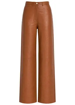 SKIIM Marcella Straight-leg Leather Trousers