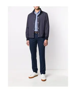 Brunello Cucinelli Navy Blue Fitting Casual Pants
