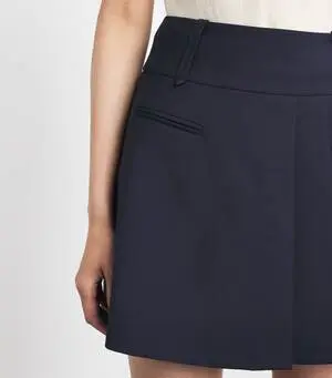 Claudie Pierlot Wool-blend Pleated Mini Skirt