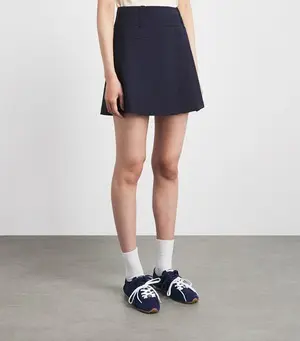 Claudie Pierlot Wool-blend Pleated Mini Skirt