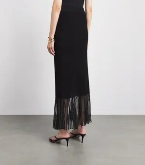 Claudie Pierlot Rib-knit Maxi Skirt