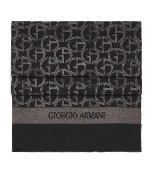 Giorgio Armani Wool Logo Scarf
