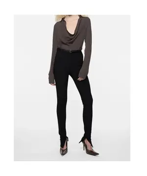 Acne Studios Draped Cowl Neck Blouse - Graphite Gray