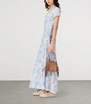 Maje Floral Print Maxi Dress