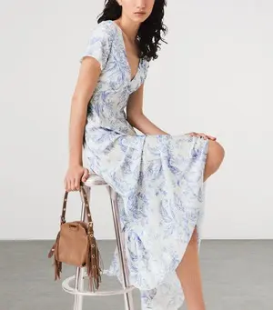 Maje Floral Print Maxi Dress