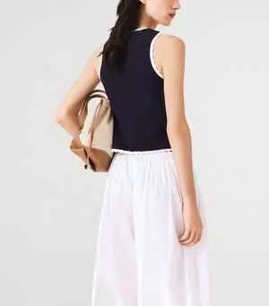 Maje Cropped Sleeveless Cardigan