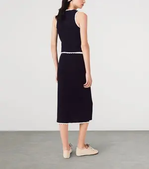 Maje Knitted Midi Skirt