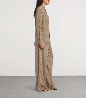 Balenciaga Silk Monogram Trousers