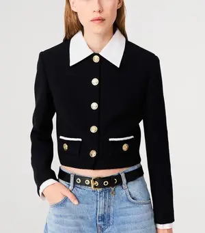 Maje Knitted Glitter Jacket