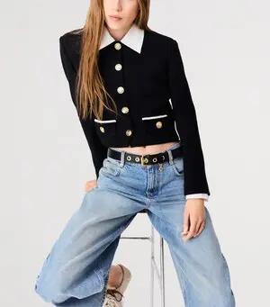 Maje Knitted Glitter Jacket