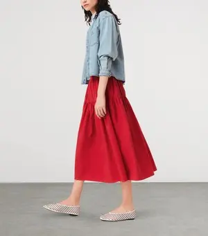 Maje Gathered Maxi Skirt