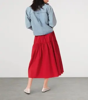 Maje Gathered Maxi Skirt