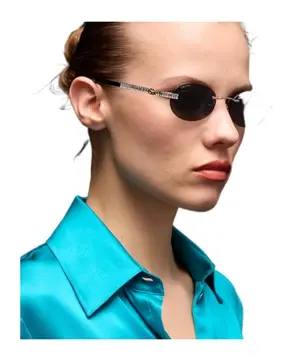 Gucci Oval-frame Sunglasses With Crystal Embellishments