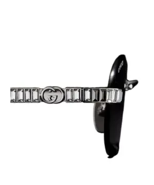 Gucci Oval-frame Sunglasses With Crystal Embellishments