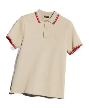 Gucci Logo Embroidered Short-sleeved Polo Shirt - Light Beige