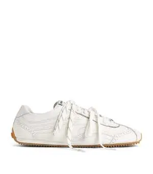 Sandro Leather Light Wave Sneakers - Beige