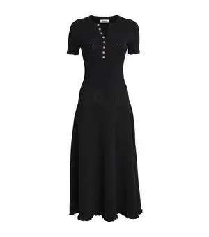 Sandro Knitted Midi Dress - Black