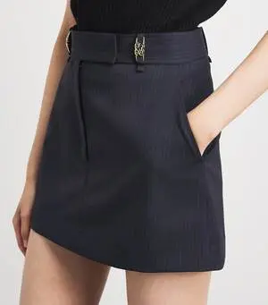 Sandro Wool-blend Pinstripe Mini Skort