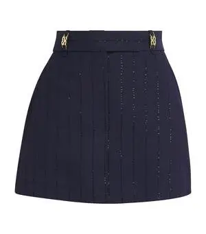Sandro Sequinned Mini Skort - Blue
