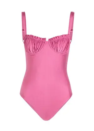 Faithfull The Brand Tavia Ruffled Swimsuit - Pink
