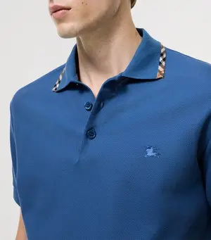 Burberry Cotton Check-trim Polo Shirt