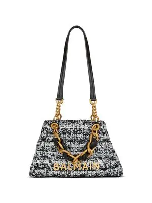 Balmain Small 1945 Soft Tweed Tote Bag