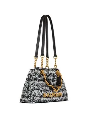 Balmain Small 1945 Soft Tweed Tote Bag