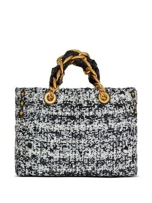 Balmain Small 1945 Soft Tweed Tote Bag
