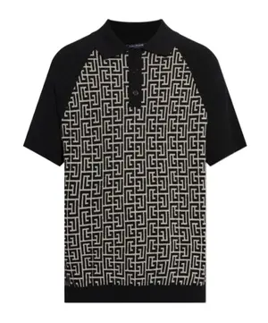 Balmain Short-sleeved Polo Shirt - Black