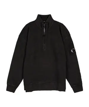 C.P. COMPANY Half-zip Hoodie - Black