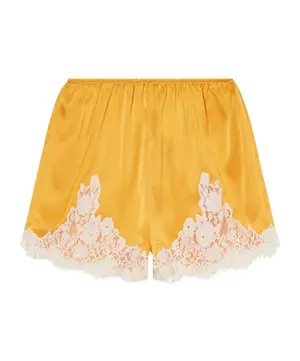 DÔEN Iona Lace-trimmed Silk-satin Shorts - No