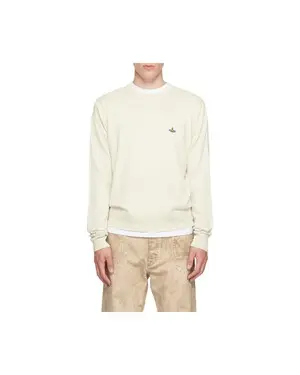 VIVIENNE WESTWOOD Orb Embroidered Crewneck Jumper - White