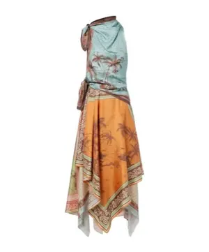 ALEMAIS Printed Silk Dress - Multicolor