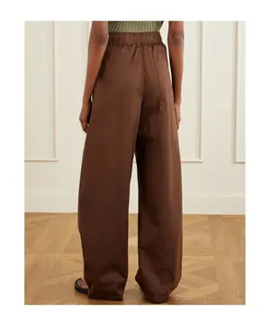 Tibi Cotton-blend Gabardine Wide-leg Pants