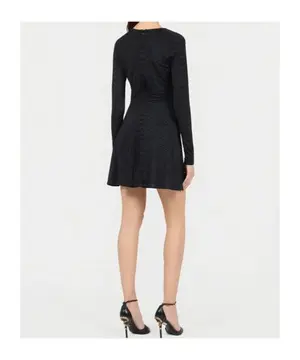 Roberto Cavalli Serpentine Textured Mini Dress