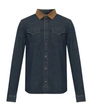 Zadig&Voltaire Voltaire Saby Contrast-collar Shirt - Navy