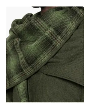 Attico Single-breasted Coat With Detailed Scarf - No