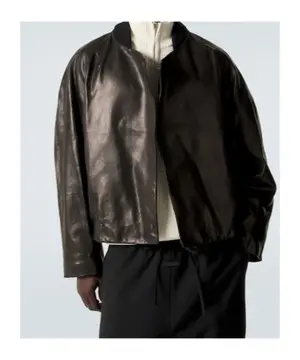 Fear Of God Leather Bomber Jacket