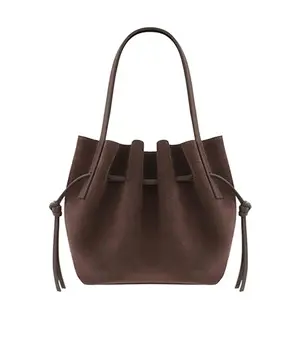 Yuzefi Mini Scallop Bucket Bag - Black